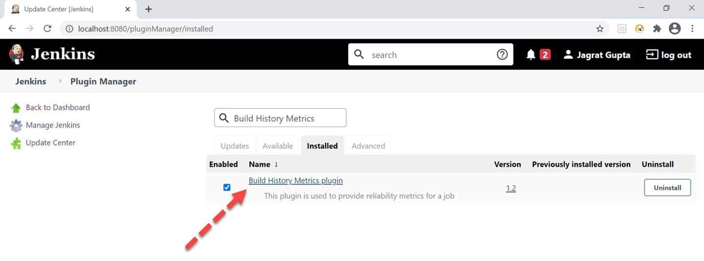 Jenkins Metrics and Trends - How to install Metric & trend related pluggin?